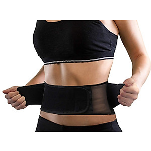 AllyFlex Sports® Lightweight Back Brace Under Clothes Breathable Honeycomb Mesh & Dual Lumbar Pads for Lower Back Pain Relief, Adjustable Straps for Optimal Lower Back Support - XL/XXL