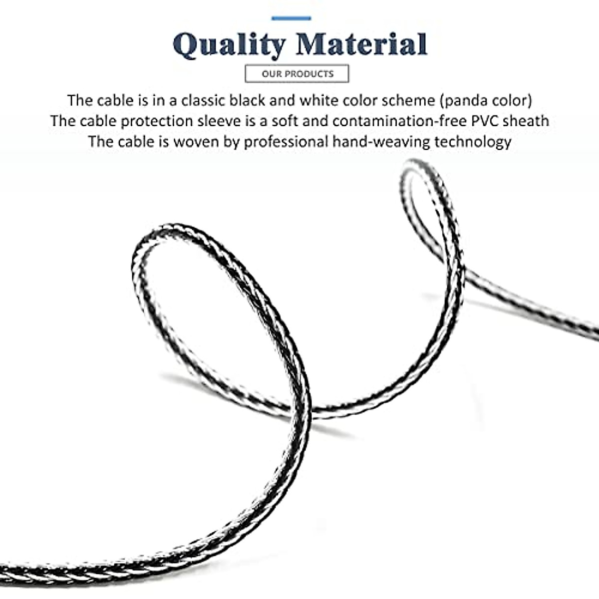 GUCraftsman MMCX 7N Single Crystal Copper/Silver Mixed Replacement Cables for SHURE SE846 SE535 AONIC 5 Xelento Remote T8iE T9iE iBasso IT07 am05 Dunu DK4001 Andromeda Vega Solaris Atlas (4.4mm Plug)