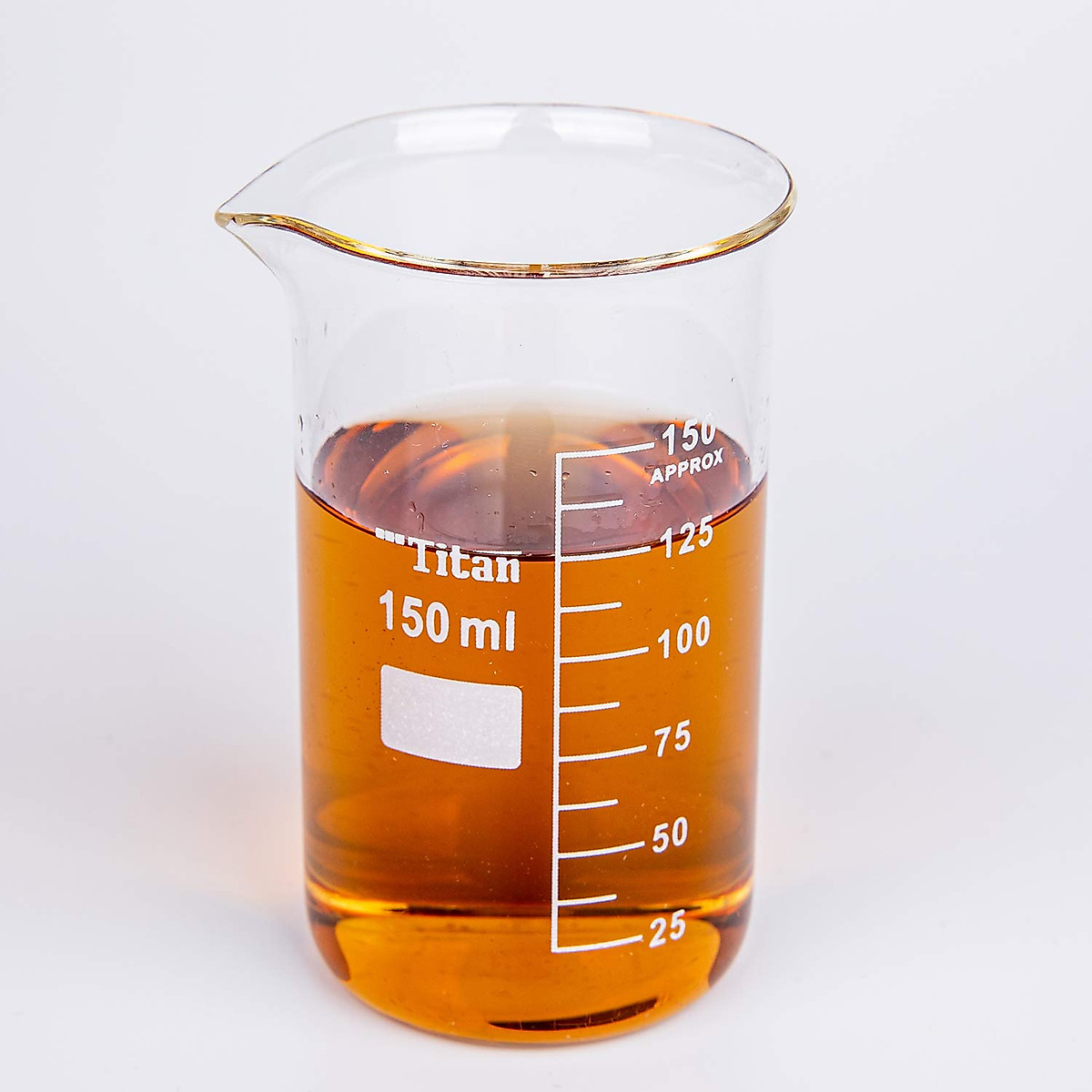 JRLGD 150ml Tall Form Borosilicate Glass Beaker, with Spout and Graduation, Pack of 6