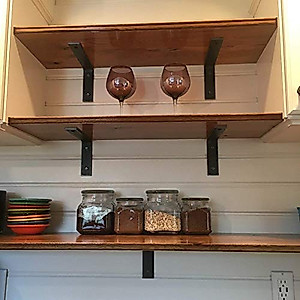 4 Pack - 10"L x 6"H Angle Shelf Bracket, Iron Shelf Brackets, Metal Shelf Bracket, Industrial Shelf Bracket, Modern Shelf Bracket, Shelving
