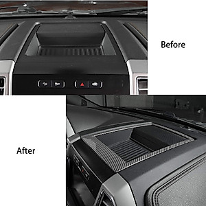 Keptrim for F150 ABS Carbon Fiber Center Console Dash Storage Tray Trim for 2015 2016 2017 2018 2019 2020 Ford F150, 1pc