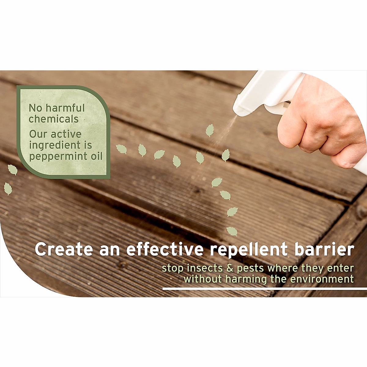 Mentha 16oz Insect and Pest Control Spray, All-Purpose Peppermint Oil Spray for Bugs, Rodents, Fleas, Ants, Roach Indoor for Home Peppermint Oil to Repel Mice and Rats White