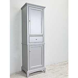Eviva Elite Stamford 24 inch Gray Freestanding Linen Side Cabinet