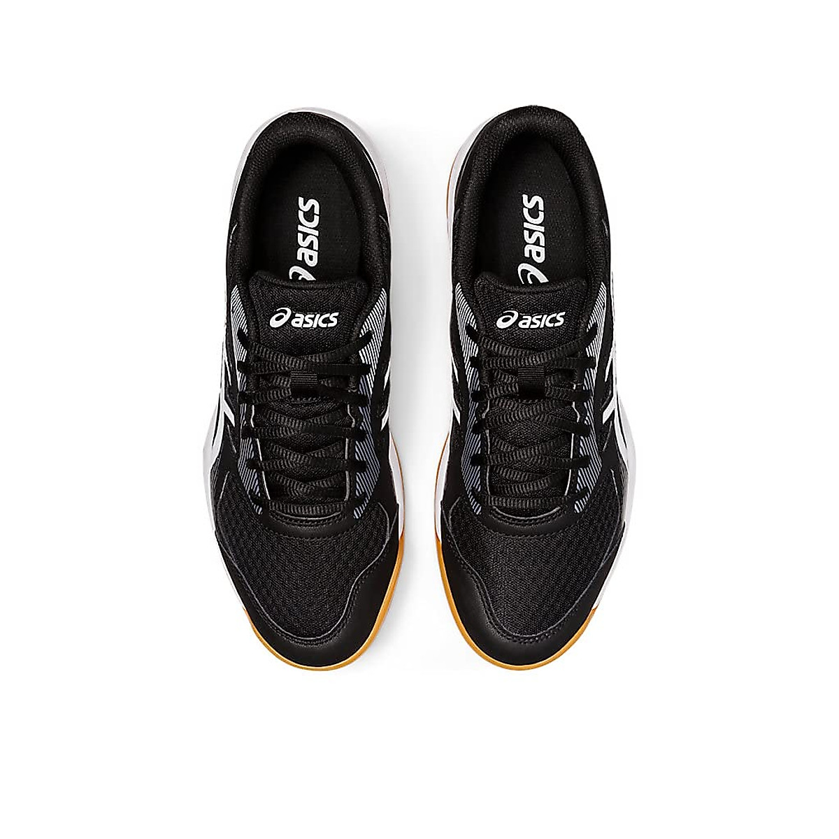 ASICS Men's UPCOURT 5 Volleyball Shoes, 12, BLACK/WHITE