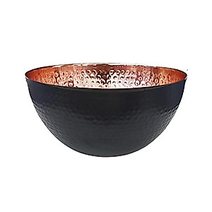 Alchemade Hammered Copper Bowl - Black Copper Bowl To Add To Your Copper Kitchenware Or Use as Farmhouse Copper Home Decor - Great for Everyday Kitchen Use