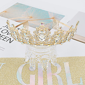 Didder Gold Birthday Girl Sash & Crystal Crown Set, Birthday Crown Birthday Tiara for Women Birthday Crowns for Women Girls Birthday Sash and Tiara for Women Happy Birthday Gift