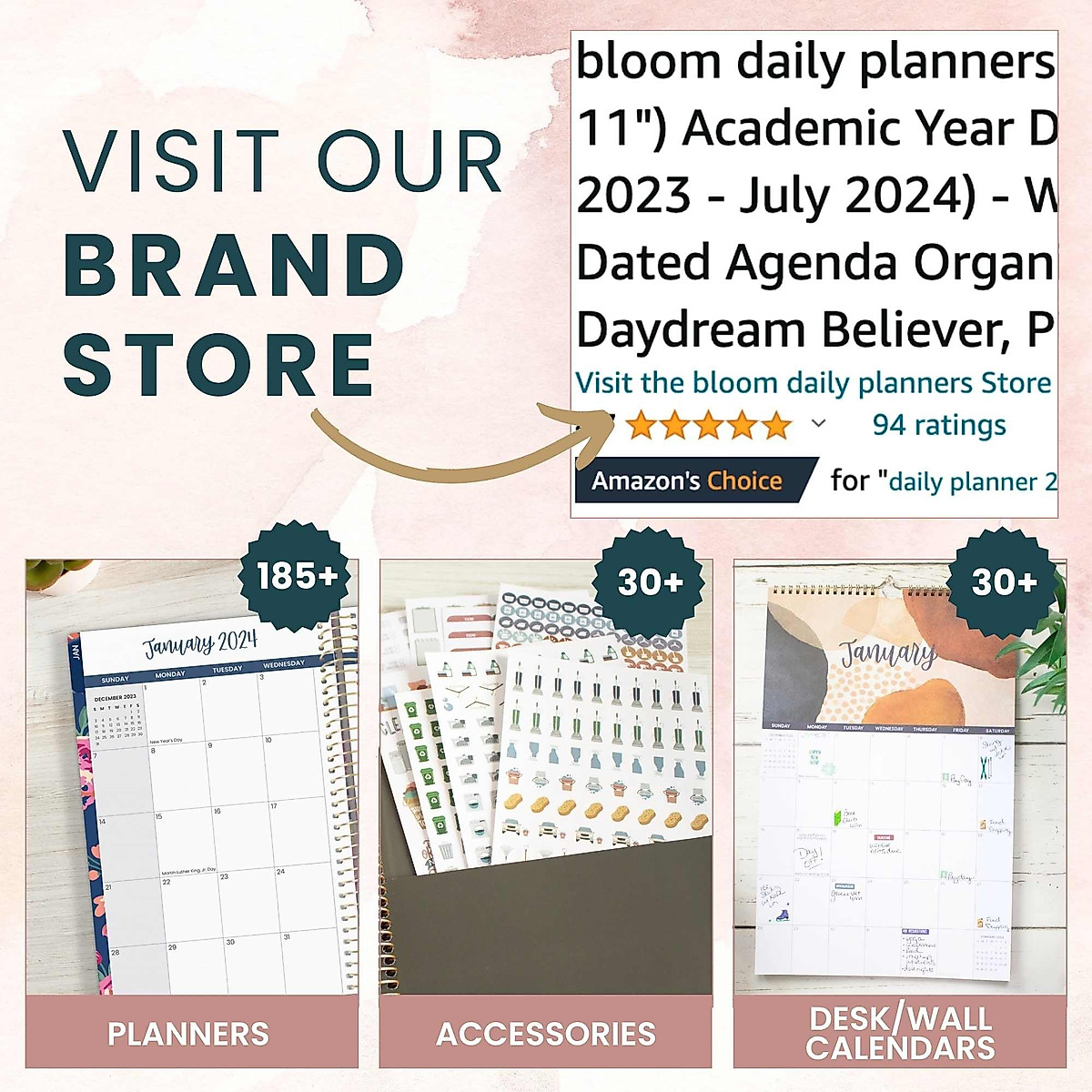 bloom daily planners Double Sided Daily Planning System Tear Off to-Do Pad - Undated Checklist Notepad Organizer with Perforated Sheets - 6" x 9" - Plan With Laur