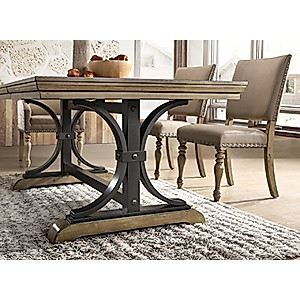 Roundhill Furniture Birmingham Dining Set, One Size, Driftwood Finish