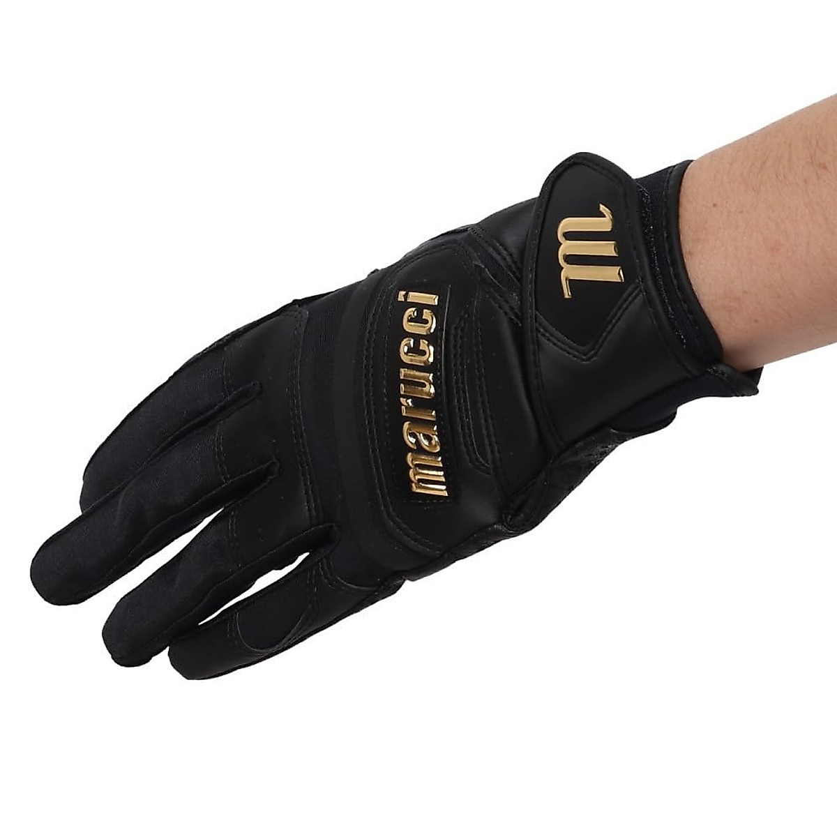 Marucci 2021 PITTARDS Reserve Adult Batting Gloves, Black, Adult Large