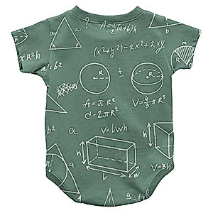 Speedy Pros Math Logo Shapes Infant One Piece Snapsuit Bodysuit 6 Months Multi-Color