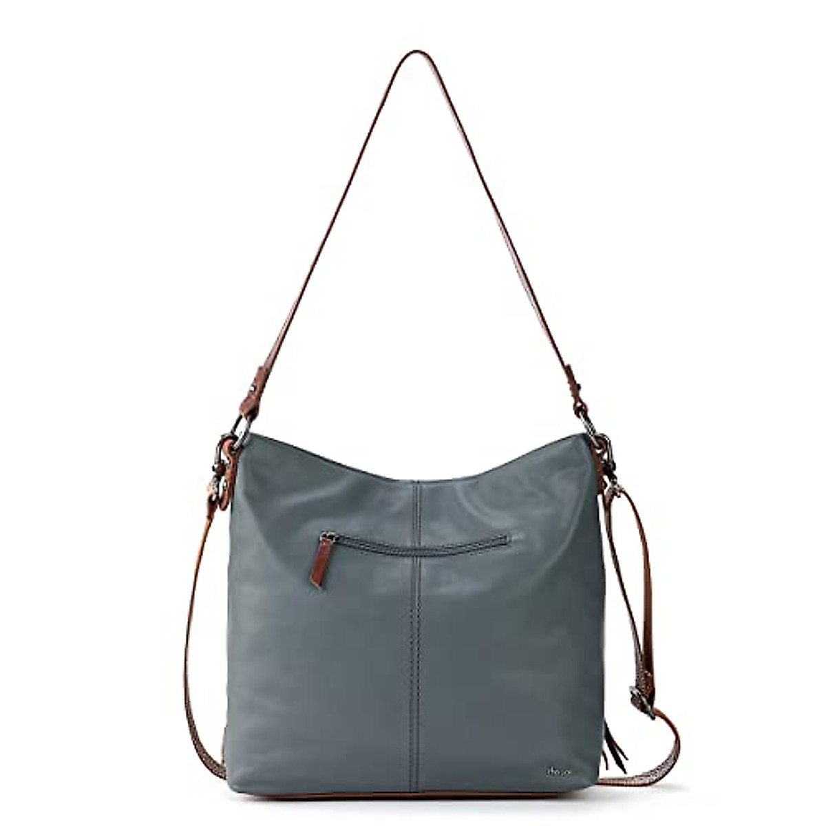 The Sak womens Ashland Bucket Bag In Leather, Dusty Blue Ii, One Size US