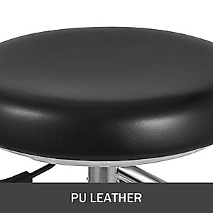 NSKI Dental Stool Medical Assitant Nurse Chair 360° Rotation PU Leather Black US Stock