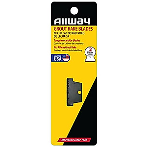 ALLWAY GRB Carbide Grout Rake Replacement Blades, 2 Pack