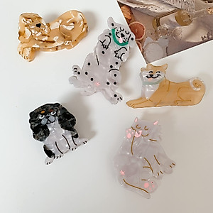 Dachshund Dog Hair Clips,Small Claw Clips for Girls,Acetate Hair Clips for Women,S10