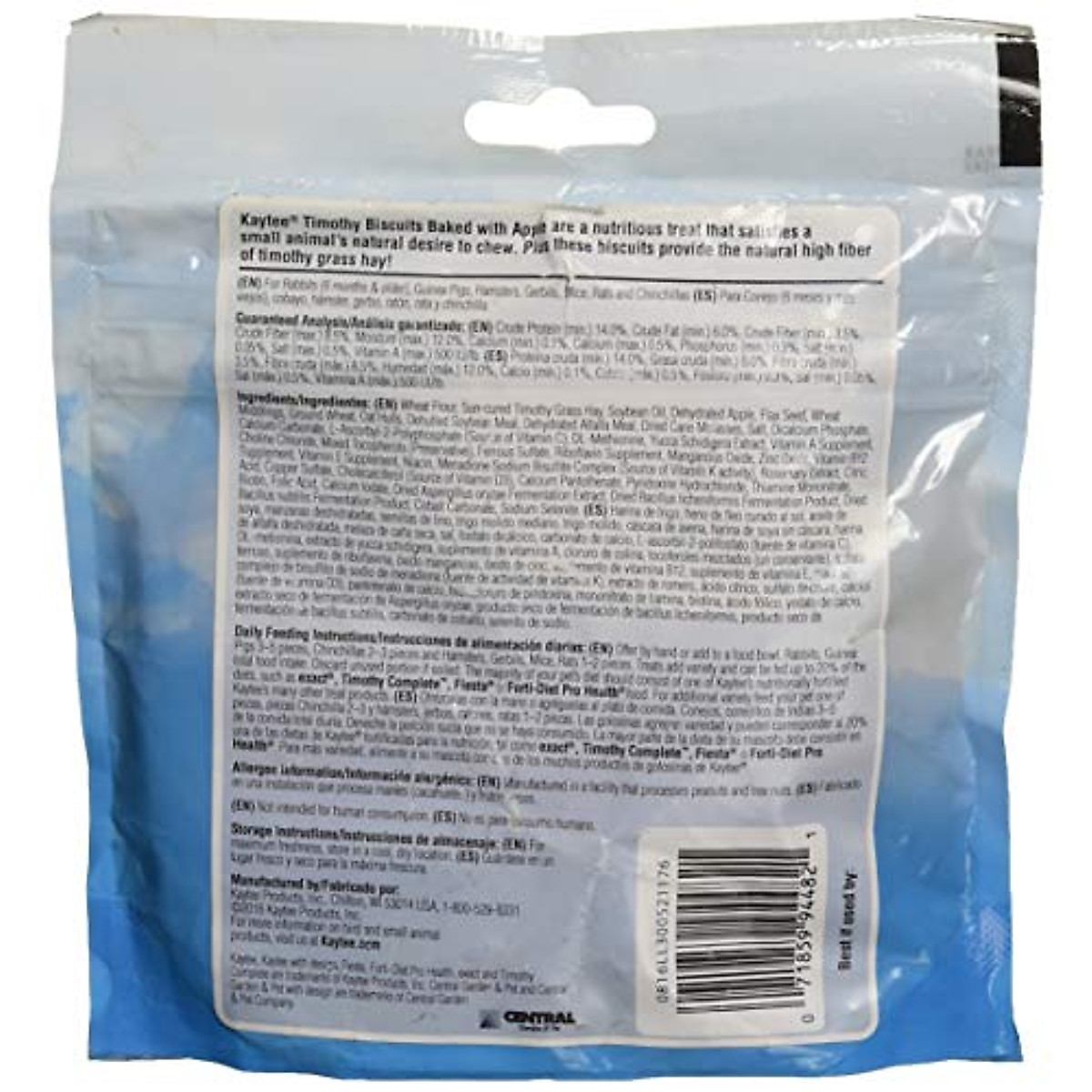 Kaytee (6 Pack) Timothy Hay Baked Apple Small Animal Treats, 4-Ounce