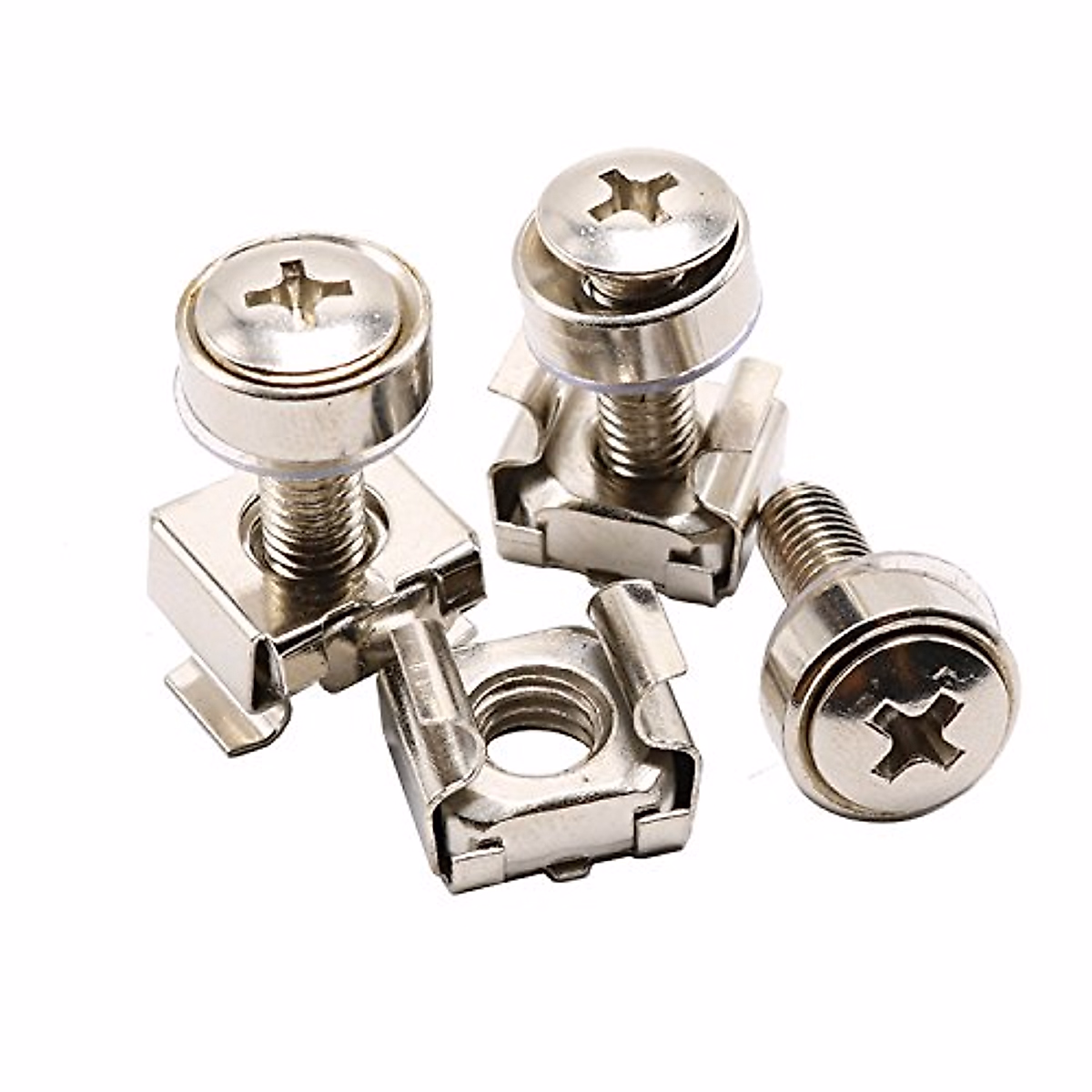 HH FASTENERS M5x16mm Mounting Screws M5 Washers M5 Cage Nut Assortment Kit for Server Rack and Cabinet,Pack 50