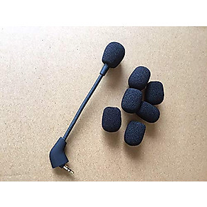 JMXLDS 2PCS Repacement Microphone Foam Sponge Microphone Windscreen for HyperX Cloud 2 Cloud II Cloud Core Cloud Silver Cloud X Gaming Headset.