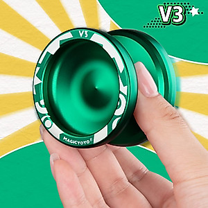 MAGICYOYO V3 Responsive Yoyo Pack of 2, Professional Dual Purpose Yoyo for Beginner, Metal Allloy Yoyo with KK Bearings + Removal Bearing Tool + Axle + 2 Bags + 12 Yoyo Strings