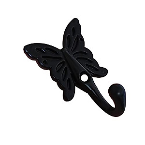 AOLZUNK 5 pcs Butterfly Wall Hook Hanger Coat Towel Hangers Vintage Hook for Hanging Clothes Hook Up Towel Coat Hat Scarf Jacket