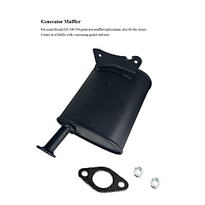 YAMAKATO Generator Muffler Silencer Kit for Honda & Clone Predator GX340 GX390 420cc 389cc 439cc 459cc Champion Duromax Firman Jiangdong etc.