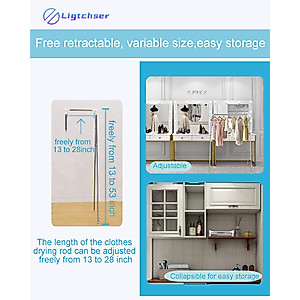 Ligtchser Portable Travel Garment Rack,Folding Clothes Rack for Dance,Travel,Camping, Drying,RV, Indoor,Outdoor.A Collapsible Clothing Rack.