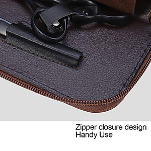 East buy - Shears Bag - Barber Shears Case Fashion Hairdressing Scissor Storage Case Long Salon Barber Shears Combs Bag Haircut Tool (Case Only)