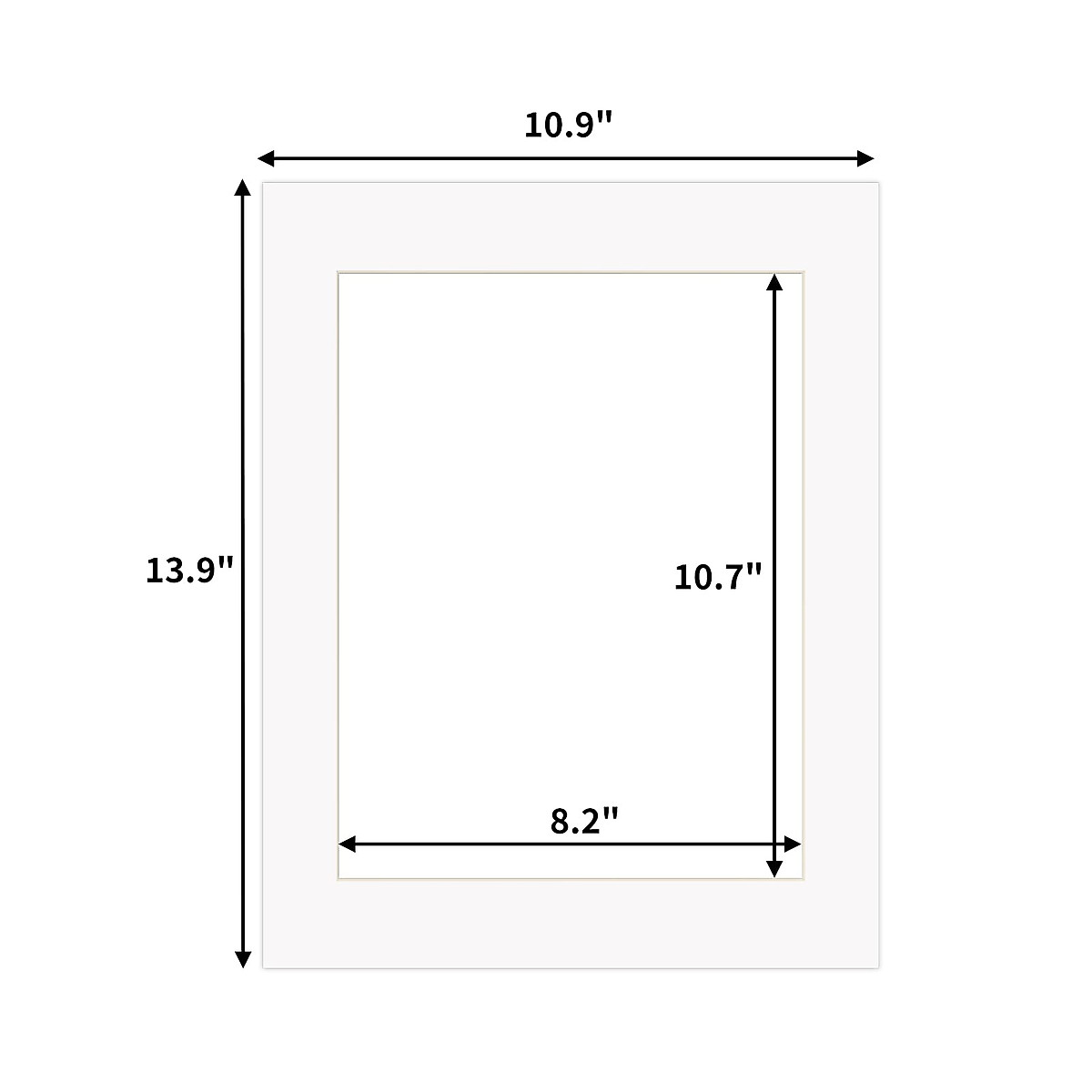 ZBEIVAN 11x14 White Picture Mats for 8.5x11 Pictures with Core Bevel Cut Frame Mattes - Pack of 12