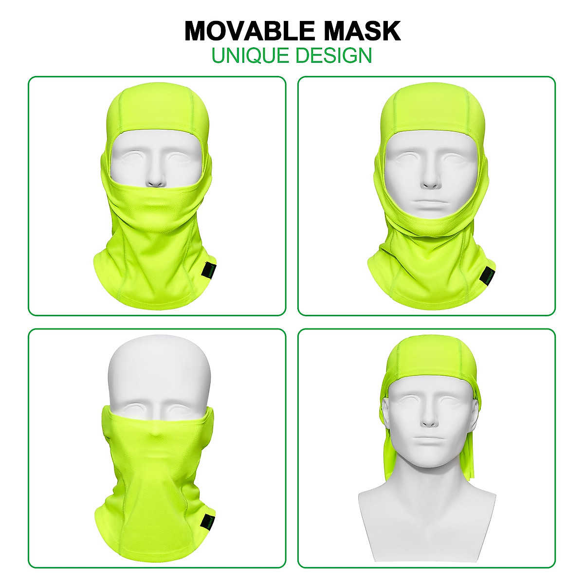 Balaclava Ski Mask 3 Pieces Full Face Cover for Men and Women Breathable Full Face Mask for Skiing Outdoor Sports