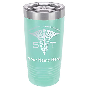 LaserGram 20oz Vacuum Insulated Tumbler Mug, ST Surgical Technologist, Personalized Engraving Included (Teal)