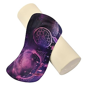 xigua Abstract Pattern Neck Roll Pillow for Neck Relief with Removable Washable Cover - Memory Foam Round Cylinder Bolster, Ergonomically Designed for Head, Neck, Back, and Legs