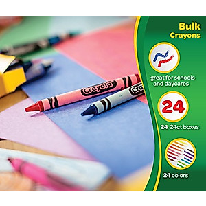Crayola Crayons Bulk, 24 Crayon Packs with 24 Assorted Colors, School Supplies
