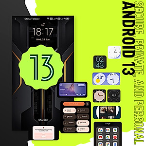 Ulefone Armor X12 Pro Rugged Phones Unlocked, 5.45 inch Screen, Android 13, 8GB + 64GB, 13MP + 8MP Waterproof Camera, 4860mAh Battery, Military Grade Smartphone, Face ID, NFC, OTG, WiFi - Orange