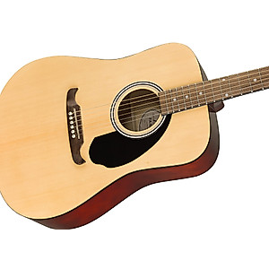 Fender FA-125 Dreadnought Guitar - Natural Bundle with Hard Case, Tuner, Strap, Strings, String Winder, Picks, and Austin Bazaar Instructional DVD