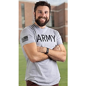 Ann Arbor T-shirt Co. Army PT Style Shirt | U.S. Military Physical Traning Infantry Workout T-Shirt-(Adult,XL)