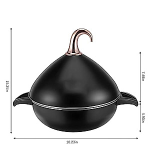Moroccan Tagine Cooking Pot, Stainless Steel Non-Stick Slow Cooker, Healthy Durable Casserole, for Kitchen Cooking