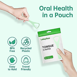 36 Counts Tongue Scrapers, BPA Free Tongue Cleaner Scrapers for Adults & Kids, Plastic Tongue Scrubber with Zipper Bag Great for Oral Hygiene,Easily Fresh Breath On The Go