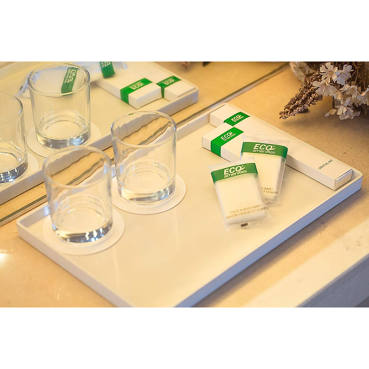 ECO amenities Travel Size Shampoo Bulk - Hotel Mini Shampoo Supplies for Guests - Refreshing Bulk Travel Size Toiletries for AirBnB and Rentals - 0.75 fl oz (22ml) per tube, 288 pack, Green Tea Scent