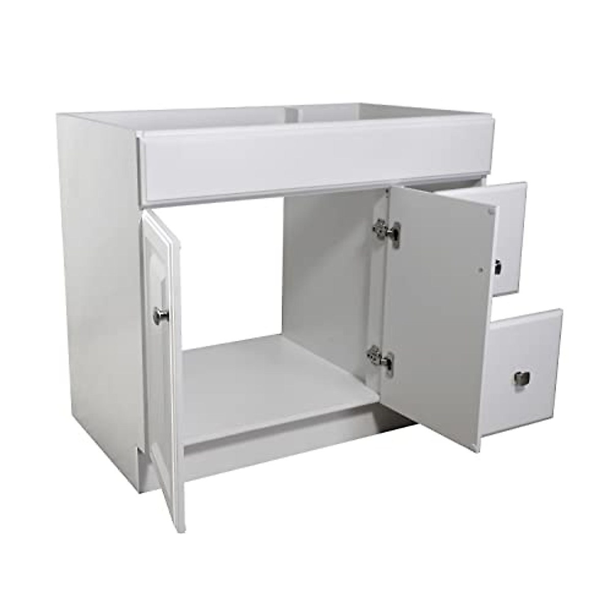 Design House Wyndham Unassembled Bathroom Vanity Cabinet Without Top, 36 in, White