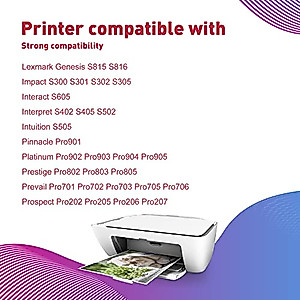 HOTCOLOR Compatible Lexmark 100XL Ink Cartridges for Lexmark s301 S305 S605 S405 S505 Pro901 Pro905 Pro805 Pro705 Pro205 Pro206 Pro207 S815 S816 Printer (Black Cyan Magenta Yellow,4Pack)