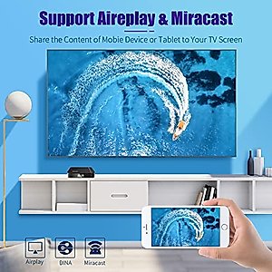 Android TV Box 11.0, Tanix W2 Android TV Box 4GB RAM 32GB ROM with Wireless Keyboard, Android Box with Amlogic S905W2 Quad Core 64 Bits, AV1 4K 3D USB 3.0 BT 4.2 TV Box