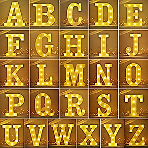 GPUSFAK 155 Bulbs Happy Birthday Marquee Light Up Letters - LED Letter Number Light Sign Decoration for Birthday Home Table Decor White