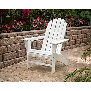 POLYWOOD Vineyard Curveback Outdoor Adirondack Chair, Slate Grey