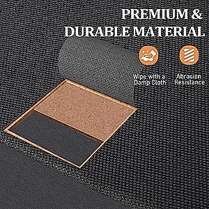 VredHom Fabric Dresser for Bedroom, Tall Skinny Dresser with 6 Drawers, Storage Organizer Tower, Steel Frame Wooden Top for Closet, Living Room, Hallway, Nursery(Black)