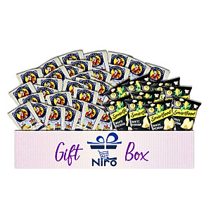 Niro Assortment | Popcorn Snack Pack | Individual Popcorn Snack Bags | Pirates Booty Aged White Cheddar and Smart Food White Cheddar Snack Pack | 40 Packs | Individual Packs