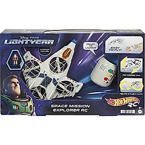 Mattel Lightyear Toys RC Disney and Pixar Lightyear Spaceship with Buzz Lightyear Action Figure, Remote Control Drone
