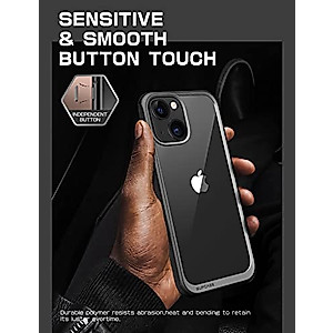 SUPCASE Unicorn Beetle Style Series Case for iPhone 14 Plus 6.7 Inch (2022), Premium Hybrid Protective Slim Clear Case (Black)