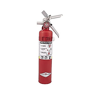 Amerex B417T, 2.5 Pound ABC Dry Chemical Class A B C Multi-Purpose 2.5 Pound Fire Extinguisher with Wall Bracket