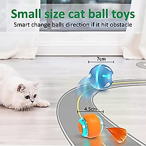 AUKL Cat Ball Toys for Indoor Cats, Bouncing Balls Wicked Ball Motion Cat Toys