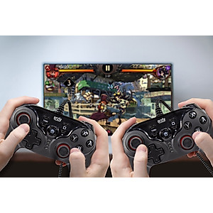 Orzly Pro Gamepad Turbo Controller for Nintendo Switch - TWIN PACK - 2x Plug and Play USB Wired Game Pads with Extra Long 3m Cable (10ft) and Turbo Buttons for Nintendo Switch (BLACK Control Pads x2)