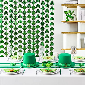 LOLStar 3 Pack St. Patrick's Day Foil Fringe Curtains Lucky St Patricks Day Party Decorations 3.3 x 6.6 ft Shamrock Tinsel Curtain Photo Prop Backdrop Streamer Backdrop for Irish Party Decoration